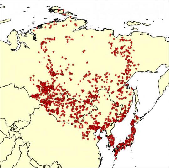 OFR03_220:USGS Lode deposits database for NE China, Ctrl Russia, Japan ...